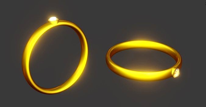 Gold ring 3D Model