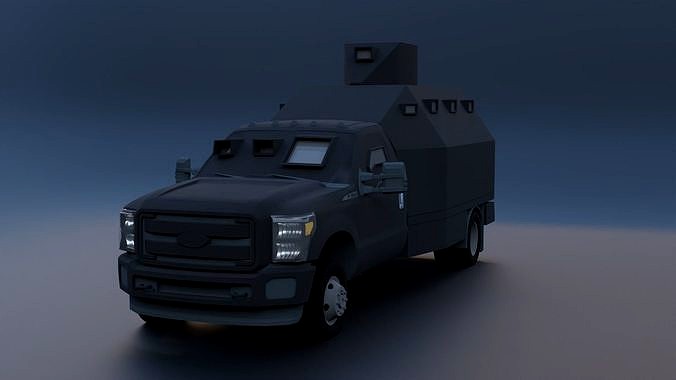 F350 Armored Vehicle 3d model