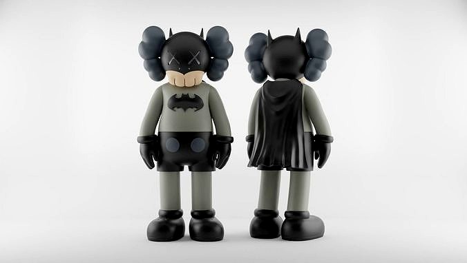 Kaws Classic Batman Textured 3d model