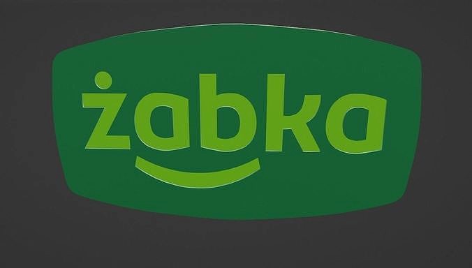 Polish shop Zabka 3d logo model