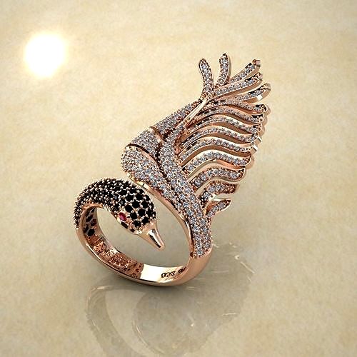 swan ring 3d model