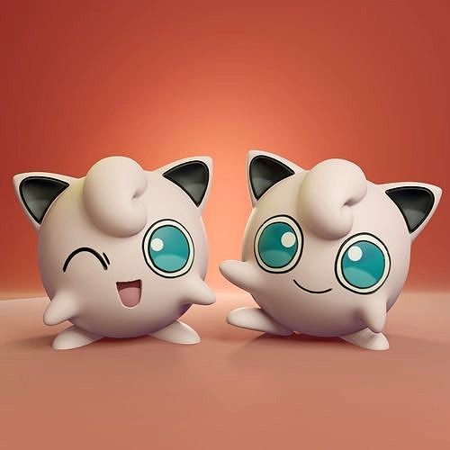 Pokemon - Jigglypuff with 2 different poses | 3D model