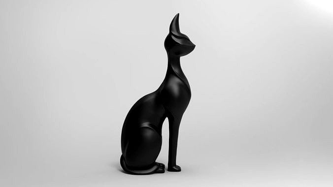 Cat Statue STL for | 3D model