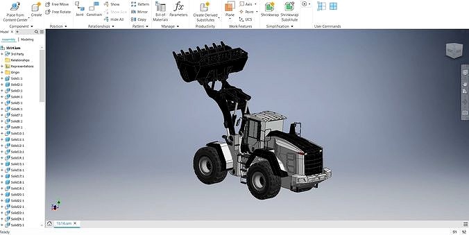 Hidromek 640 Wheel Loader and HMK 640 WL | 3D model