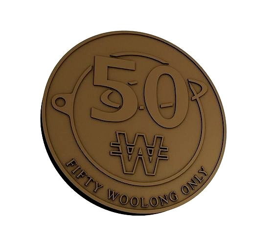 Cowboy Bebop 50 Woolong coin | 3D model