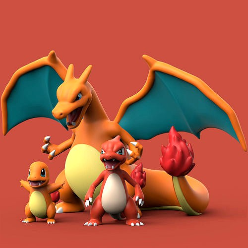 POKEMON - CHARMANDER EVOLUTION | 3D model