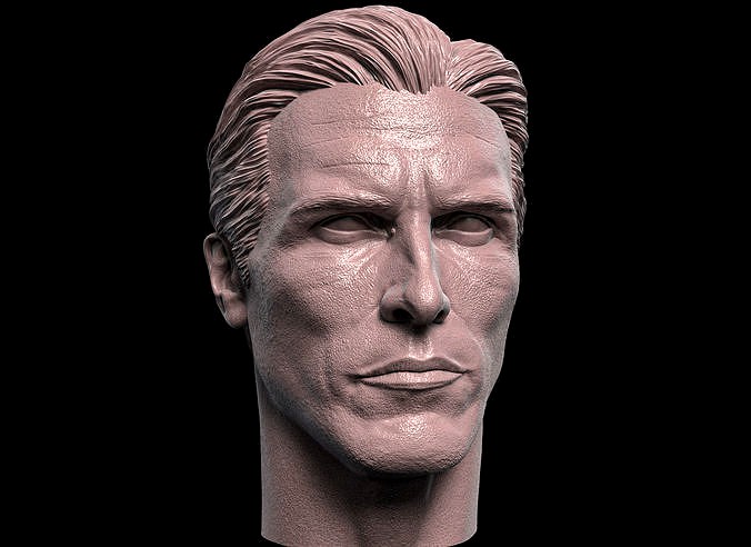 Bruce Wayne Head- Christian Bale | 3D model