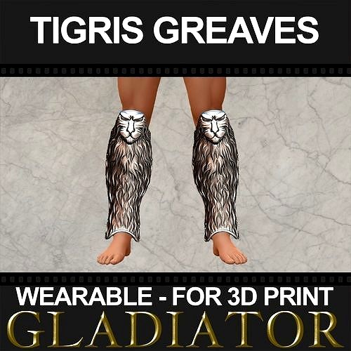 Tigris of Gaul Greaves 3D print model | 3D