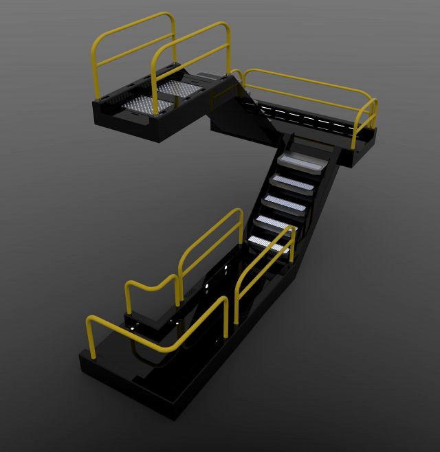 sci-fi modular catwalk 3d model
