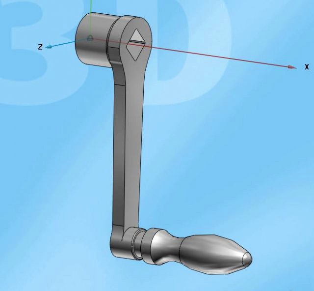 rotation handle 3d model