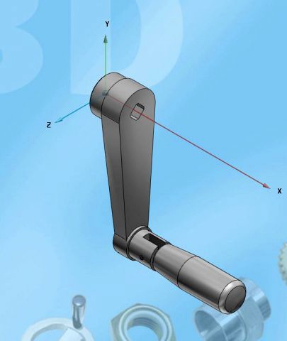 wrist rotation handle 3d model