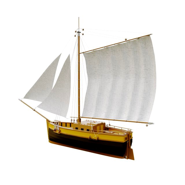 Ship sloop 3d model