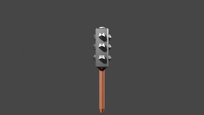 FREE 3D Lowpoly Mace Game model