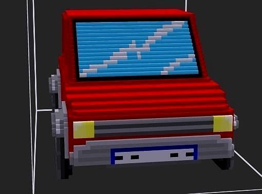 car voxel 3d model