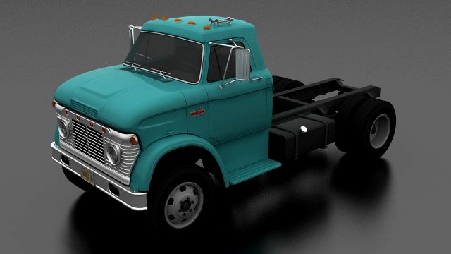 n-series n-600 truck chassis 1966 3d model