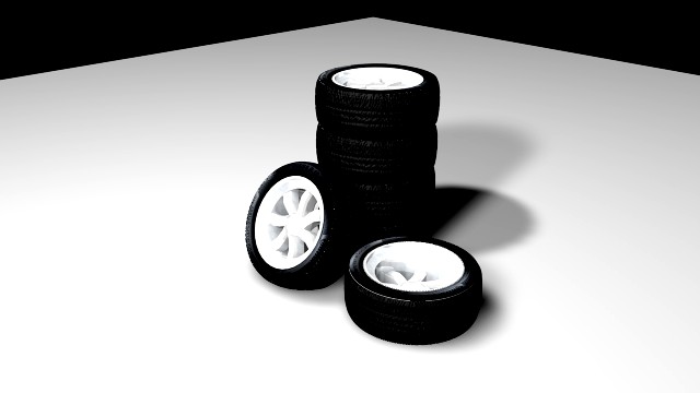 simple wheels 3d model