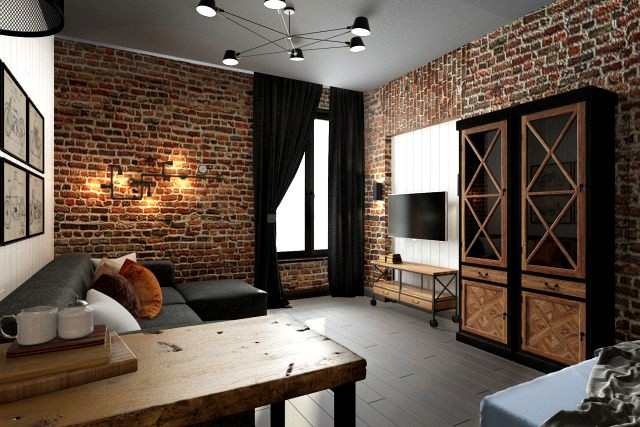 studio in the loft style 3d model