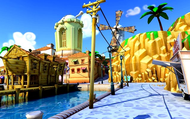 cartoon town 3d model