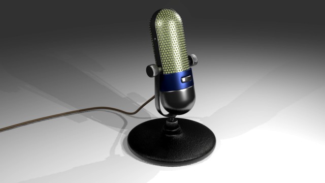 Vintage Microphone - made in Blender 3d model