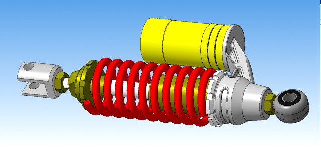 motorcycle shock absorber 3d model