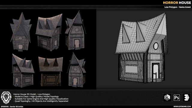 horror house 3d model