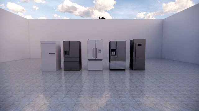 refrigerator revit family package 3d model