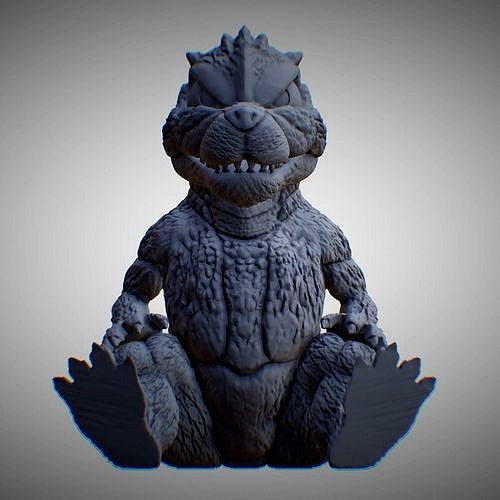 godzilla sitting | 3D model