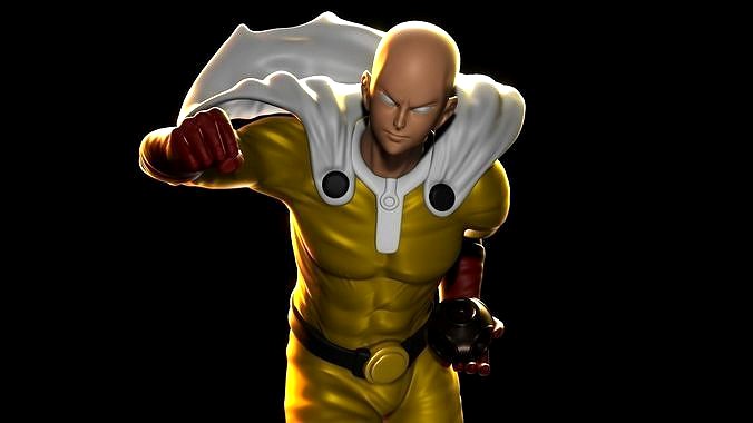 SAITAMA ONE PUNCH MAN 3D PRINT 3D FIGURE 3D MODEL | 3D