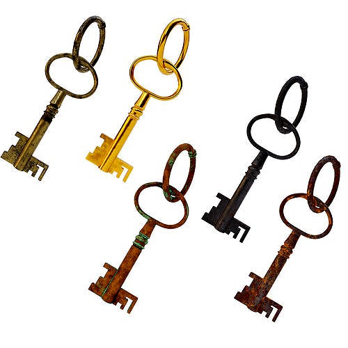 Antique old key 3d model