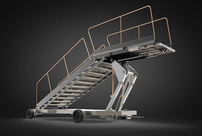 airport stairs - towable ladder 3d model