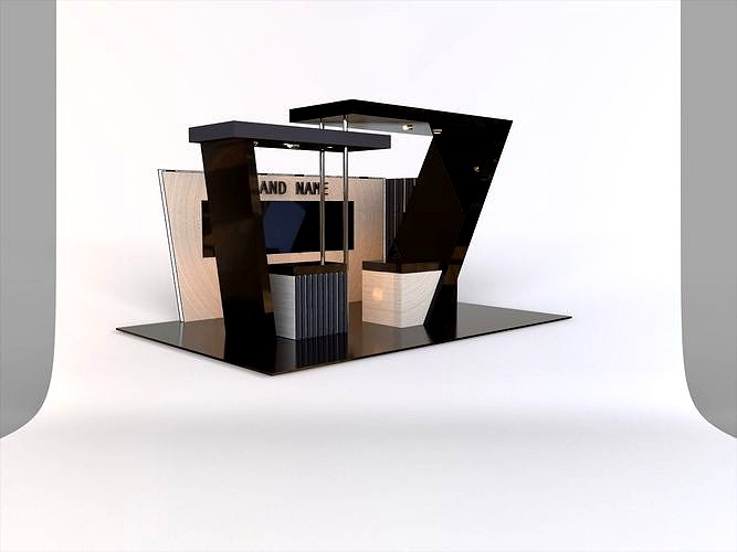 generic booth stand exhibition design 3d model