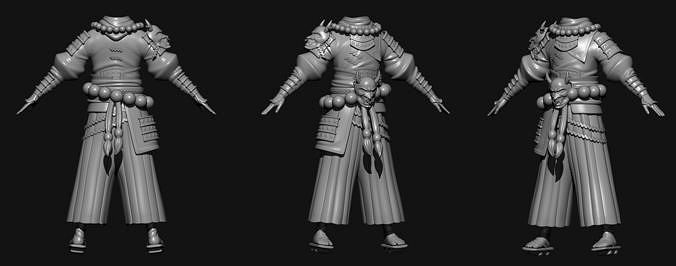 Shinobi Outfit Chinese Style 3d model