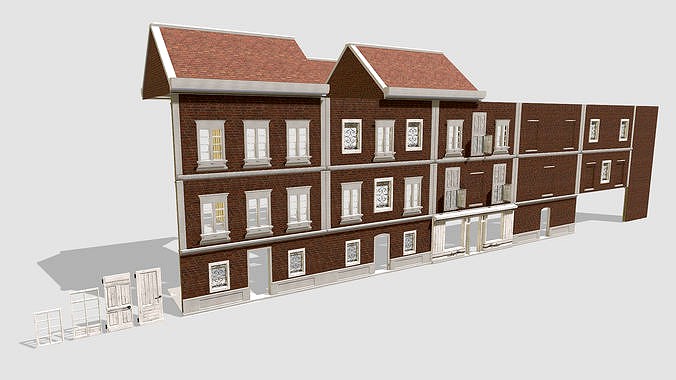 Modular Georgian Walls 3d model