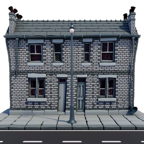 Yorkshire Tenement Cartoon Style 3d model