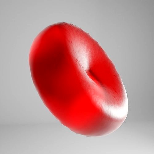Red blood cell Low-poly 3D model