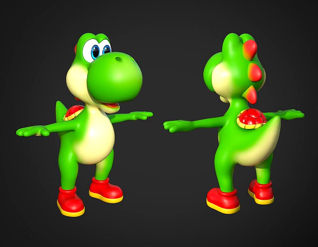 Yoshi from Super Mario 3d model