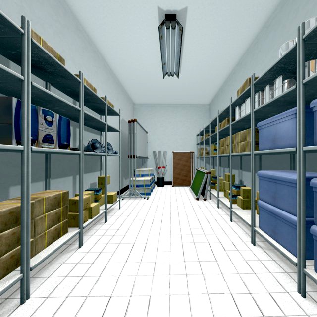 school storage room 3d model