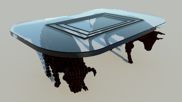 bull table 3d model