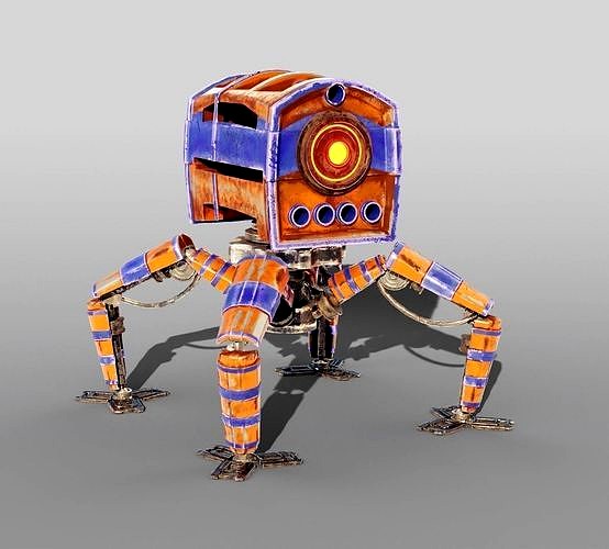 Spiderbot Quadruped Robot Spider Robot Four Leg Robot 3D Model