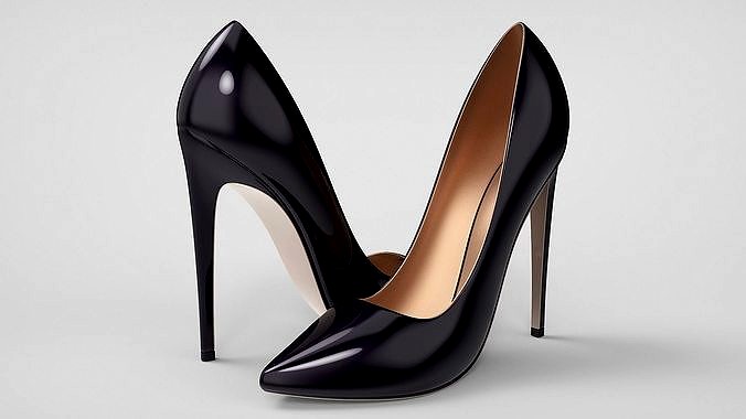 Beautiful Classic Pointed Toe High Heel Stilettos 3d model