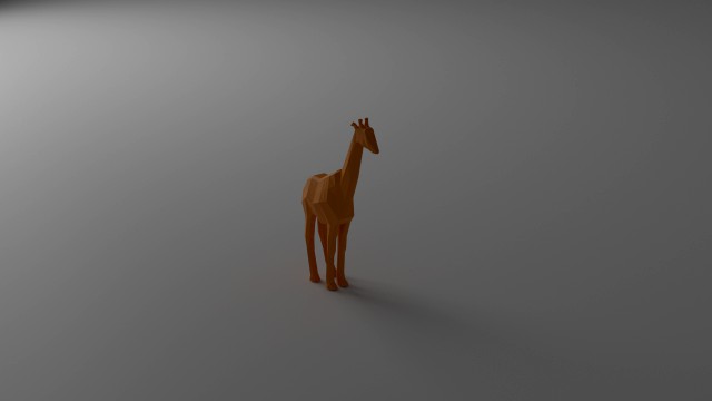 giraffe low poly 3d model