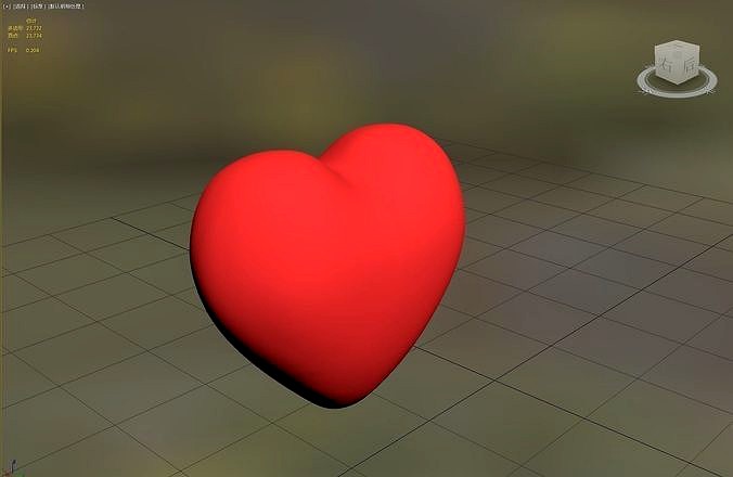 3D Heart Model Full Heart CG Big Red Heart Cartoon Love