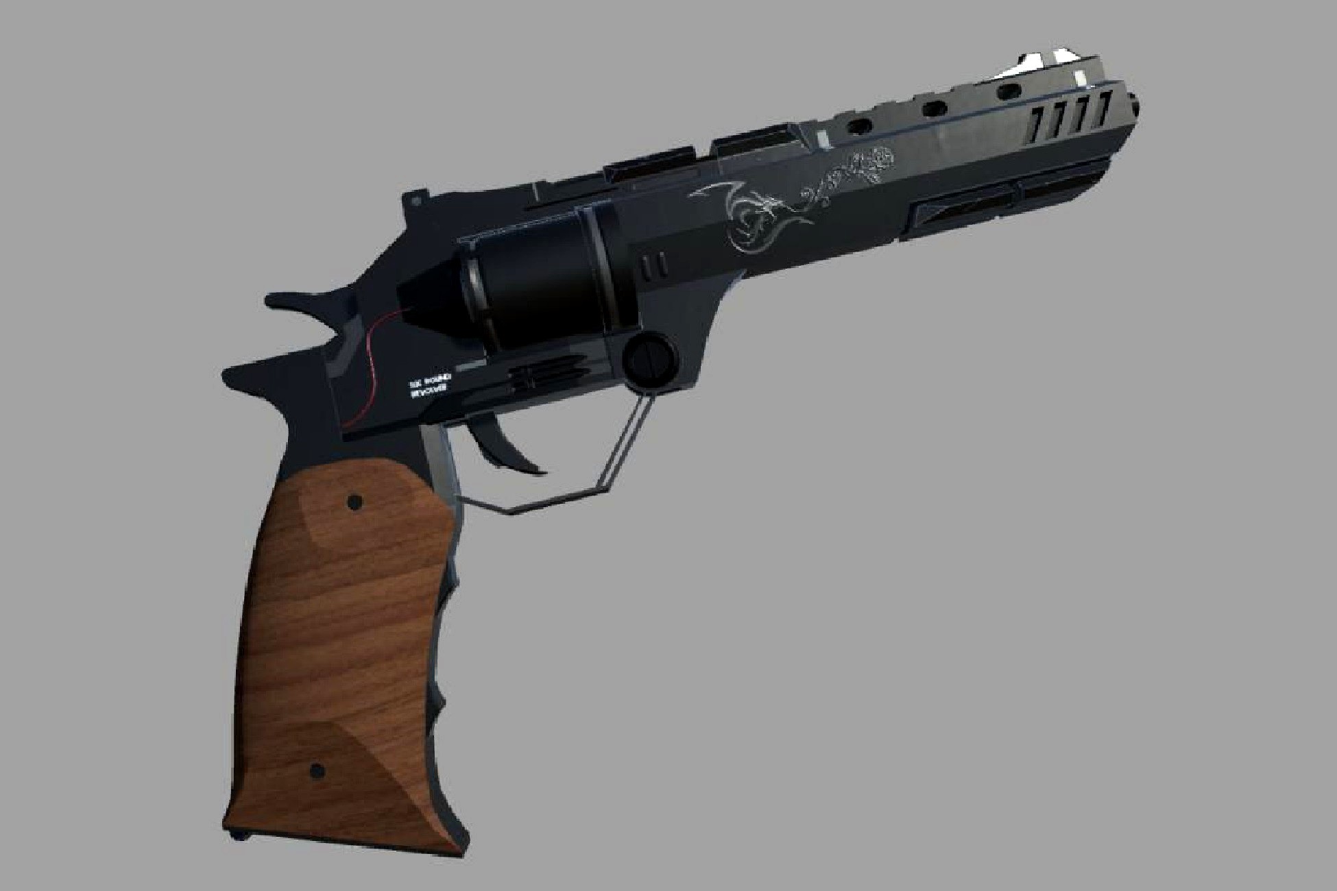 Sci-fi Revolver №2 3d model