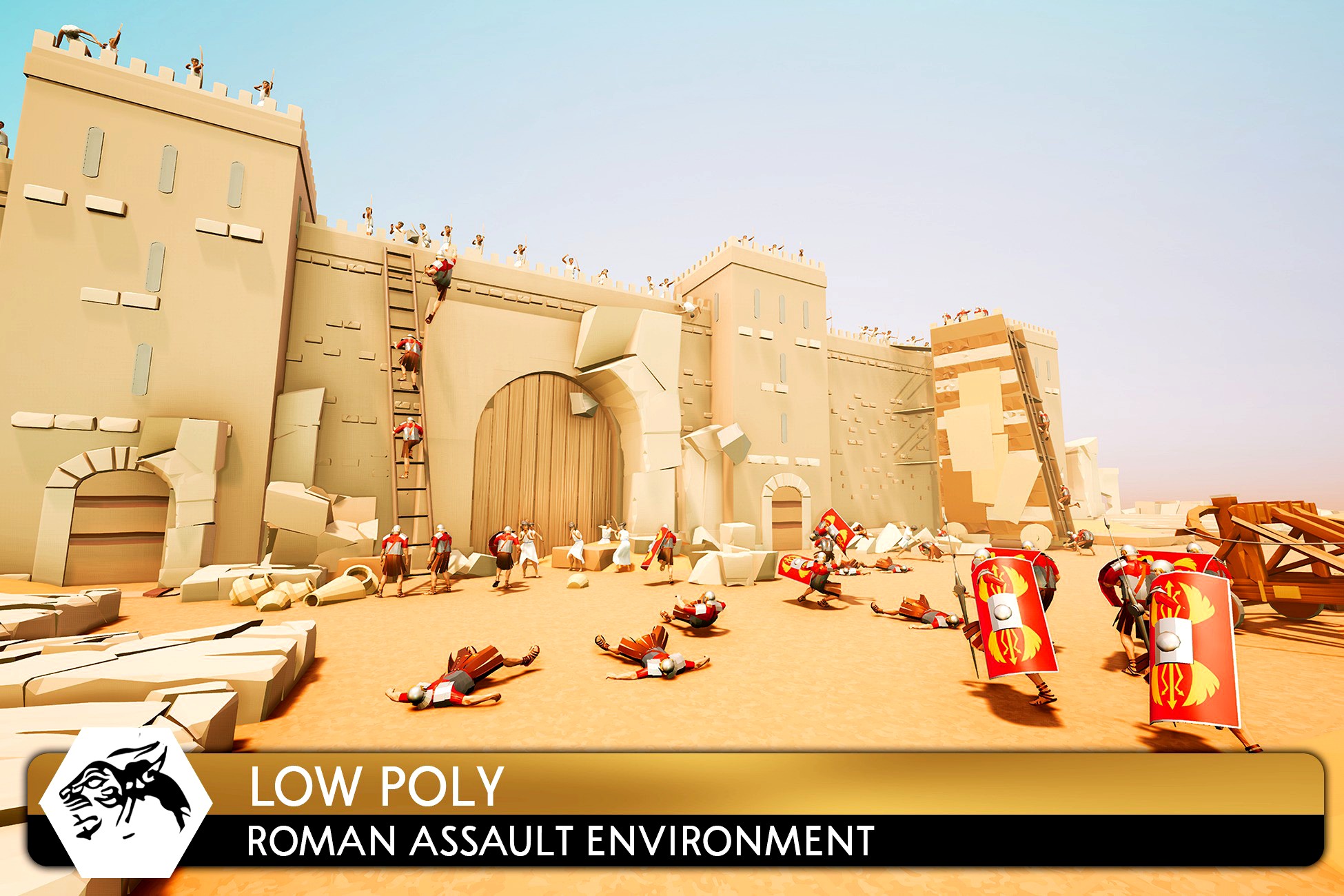 Roman Assault (Low Poly) 3d model