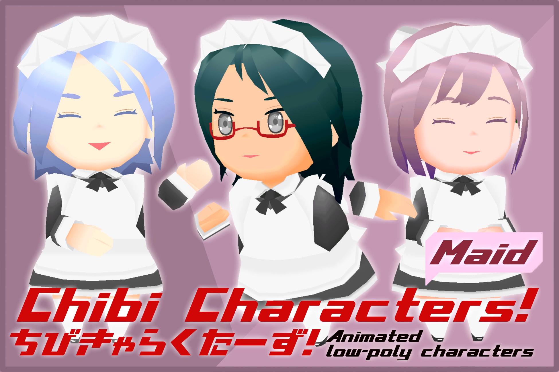 Chibi Characters! - Maid 3d model