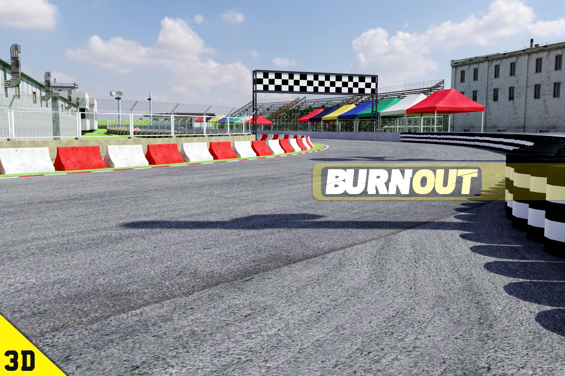 Burnout Drift Track 3d model