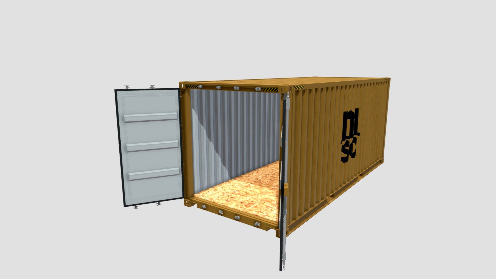 20ft Shipping Container MSC 3d model