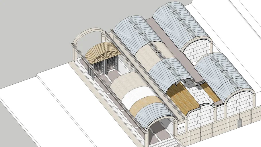 Kimbell Art Museum (detailed) 3d model