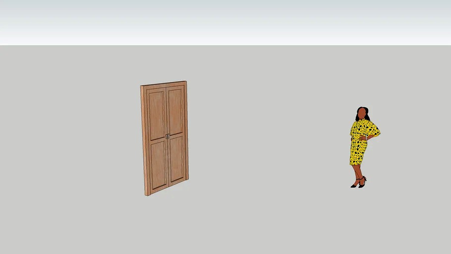 DOUBLE SHUTTER DOOR 3d model