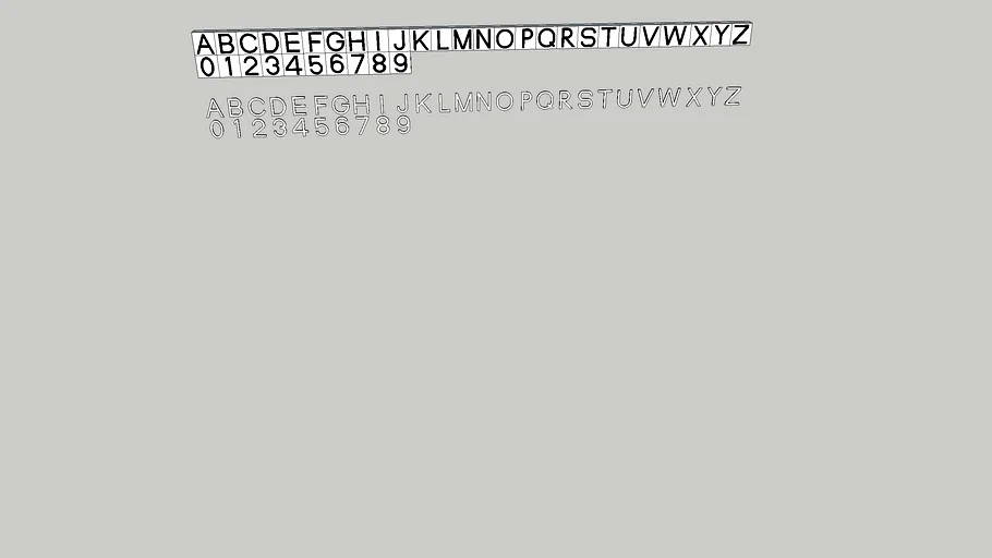 Alphabet letters & numbers, huruf abjad dan angka/ nomor 3d model